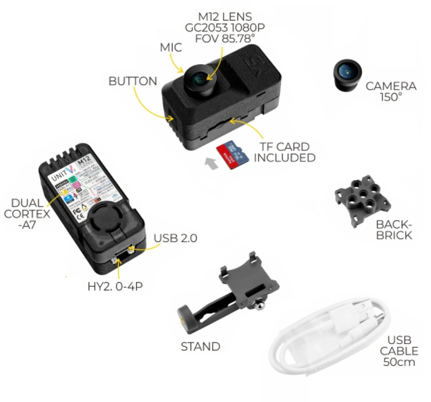 UnitV2 M12 with Cameras - M5Stack | Mouser